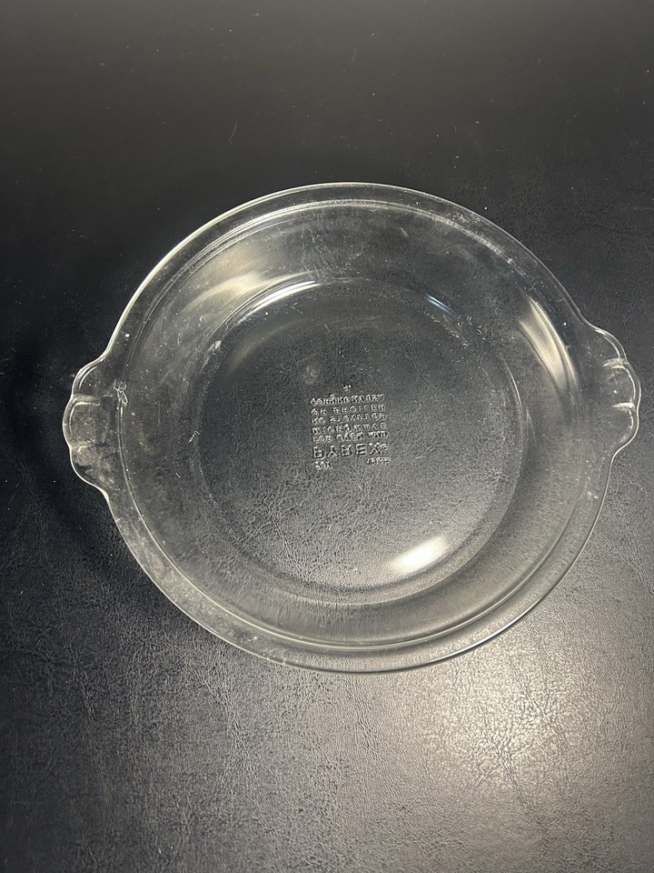 VTG Pyrex #207 Pie Plate - Clear Glass 8" w/Scalloped Handles | eBay