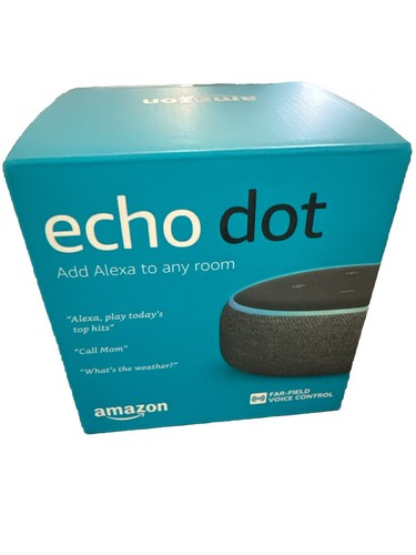 Amazon Echo Dot 3rd Generation Smart Speaker Charcoal New Sealed Box | eBay