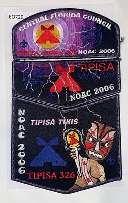 Boy Scout OA Flap Set Tipisa Lodge 326 Central Florida Council 2006 ...