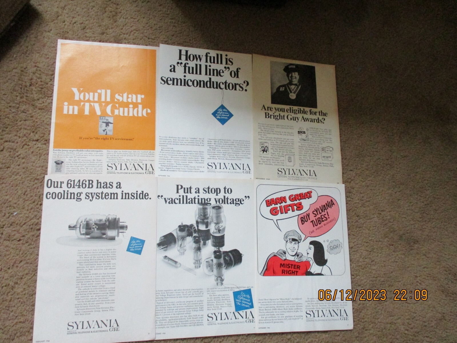 Vintage Sylvania General Telephone & Electronics Ads: Lot of 6, GT&E | eBay