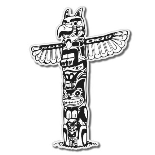 Totem Pole Vinyl Sticker - SELECT SIZE | eBay