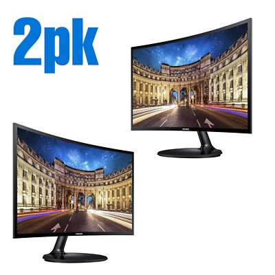 Samsung C24F390FHN CF390 Series 24 inch Curved LED Monitor - 2 PACK | eBay