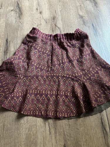 Free People When In Rome Knit Flare Mini Skirt Red Combo Size S | eBay