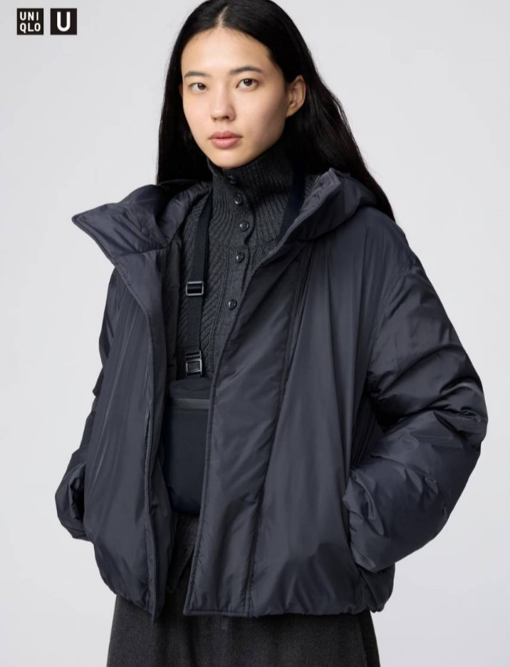 UNIQLO Puff Tech Parka ( Light Gray / Dark Gray / Brown ) 480064 Women ...