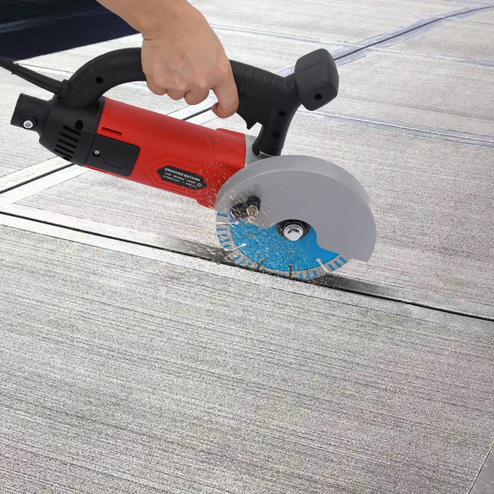 Electric Concrete Cut off Saw Cement Masonry Wet Dry Saw Cutter+Blade ...