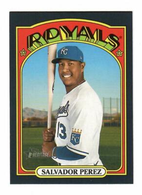 2021 Topps Heritage High Number Black Boarder Salvador Perez #693 | eBay