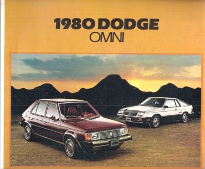 Dodge Omni Hatchback & 024 1980 USA Market Sales Brochure De Tomaso ...