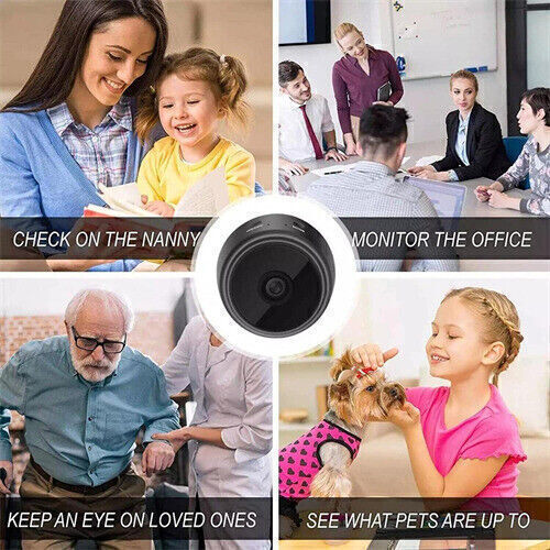 Mini Spy Camera w/ Magnetic Bracket WiFi Wireless HD 1080p Micro Voice ...