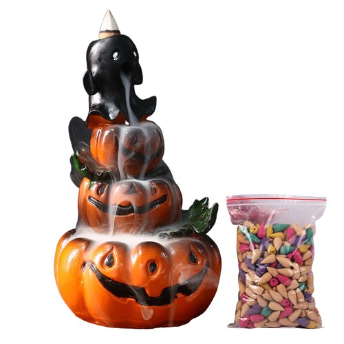 Halloween Pumpkin Backflow Burner Waterfall Holder Censer 50X Cone ...