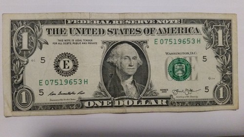 One American Dollar Bill Series 2013. Rare because of Printing Error | eBay