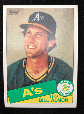 BILL ALMON 1985 TOPPS AUTOGRAPHED SIGNED AUTO BASEBALL CARD 607 A'S | eBay