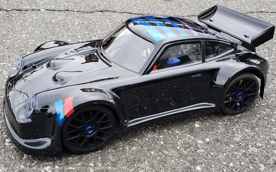 PORSCHE 911 1/8 GT RC CAR BODY 0111 TRAXXAS SLASH HOBAO VTE XRAY GTXE ...