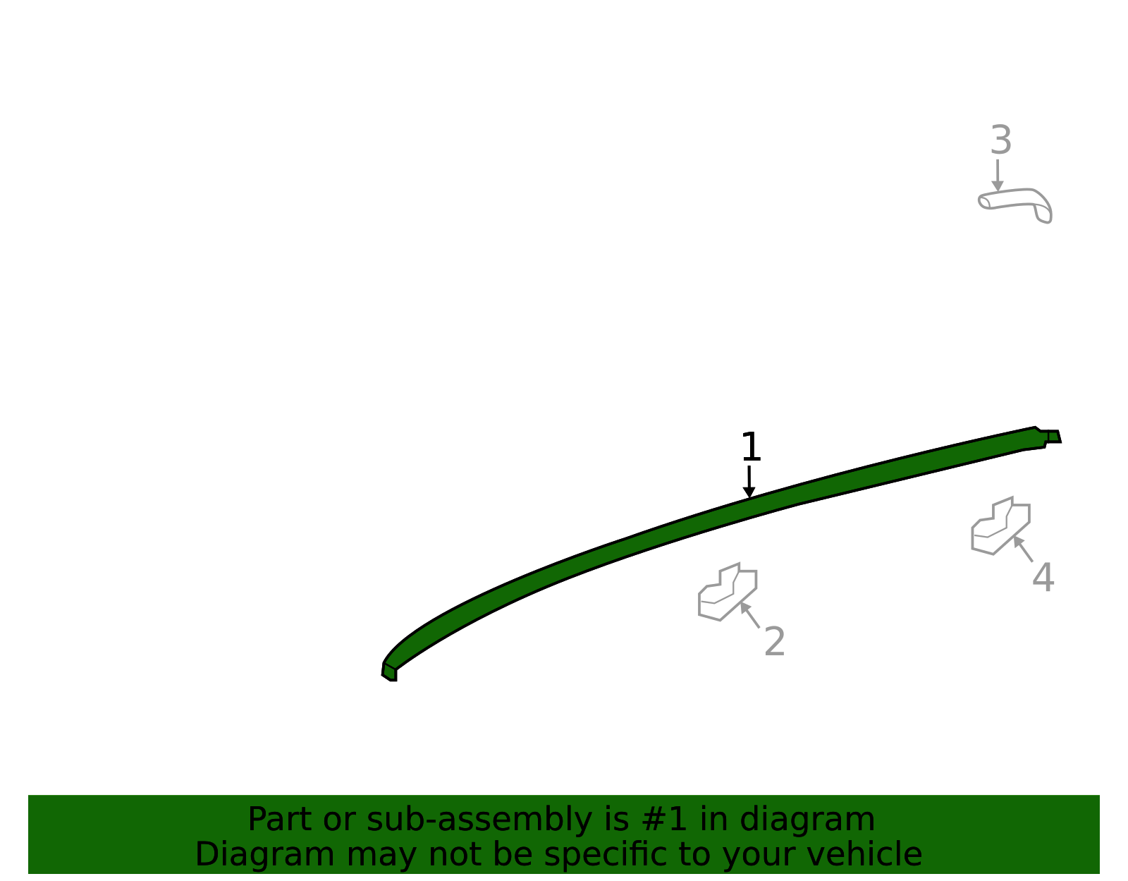 Genuine Toyota Roof Drip Molding (left) 75552-04081 for sale online | eBay