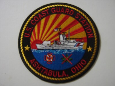 USCG PATCH - U.S. COAST GUARD STATION ASHTABULA OHIO FULL COLOR NEW ...
