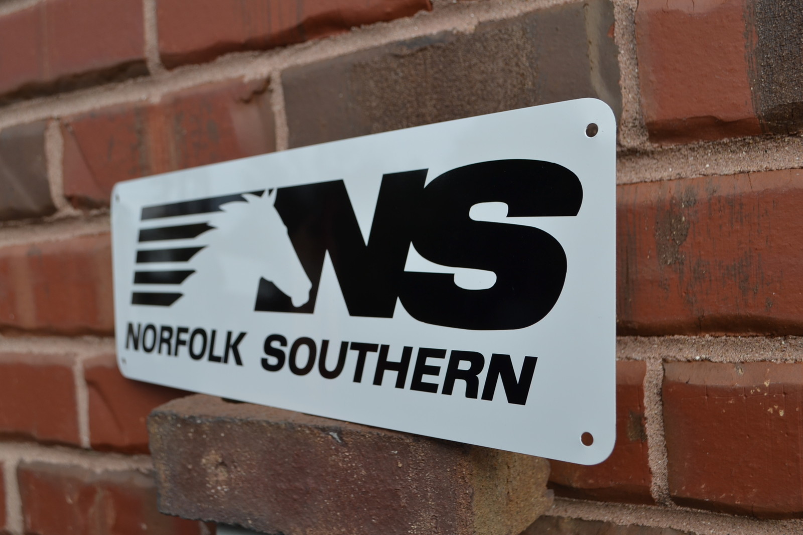 NORFOLK SOUTHERN RAILROAD SIGN Locomotive Train Railway Conrail Ad Logo ...