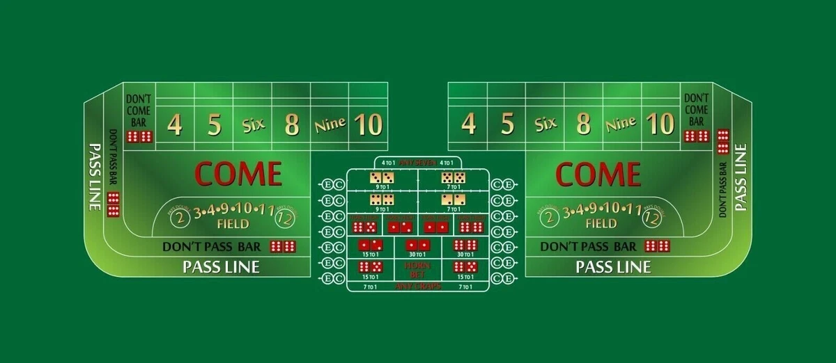Casino Craps Table Layout