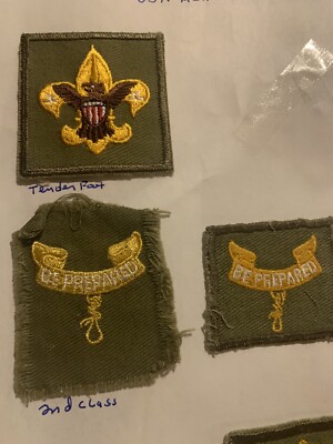 Boy Scout BSA Vintage Rank Patches: Tenderfoot, 2- 2nd Class , And 2 ...