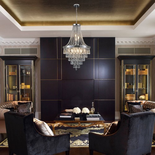 Chromium color Crystal Chandeliers,Large Contemporary Luxury Ceiling ...