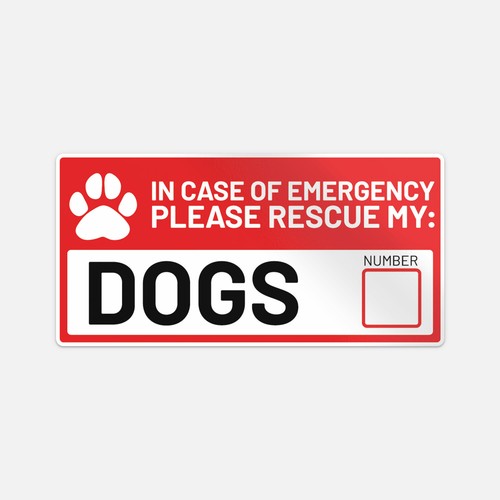 1st Responder Emergency Dog Dogs Puppy Rescue Sticker Vinyl Car Bumper ...