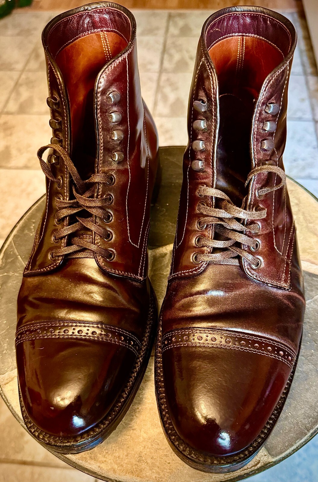 Alden 39628H Color 8 Shell Cordovan Perforated Cap Toe Boot | Alden ...