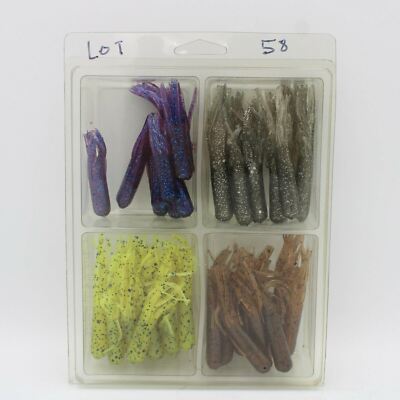 Large Lot Loose Soft Bait Plastics Garland Gitzits 4 Variants 30 Plus ...