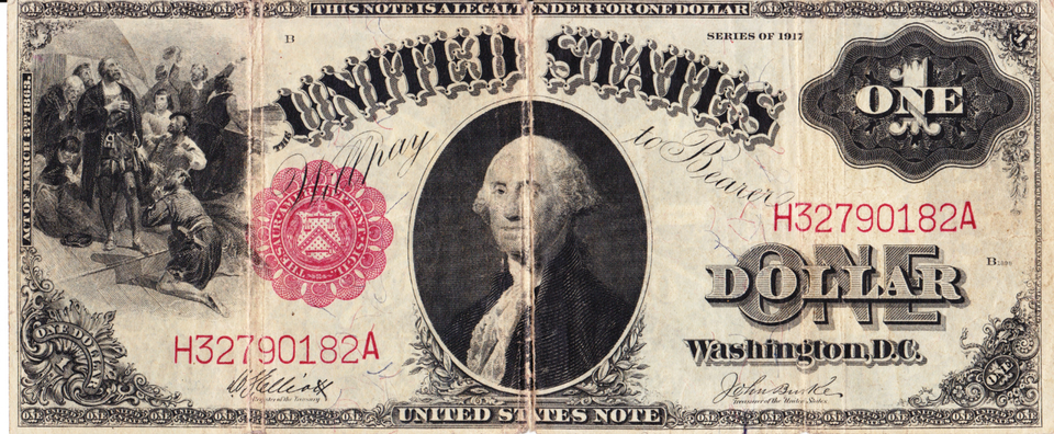 Lot of 4 - 1869 $1 Legal Tender Notes Fr. 37 & 39 - Early US Currency ...