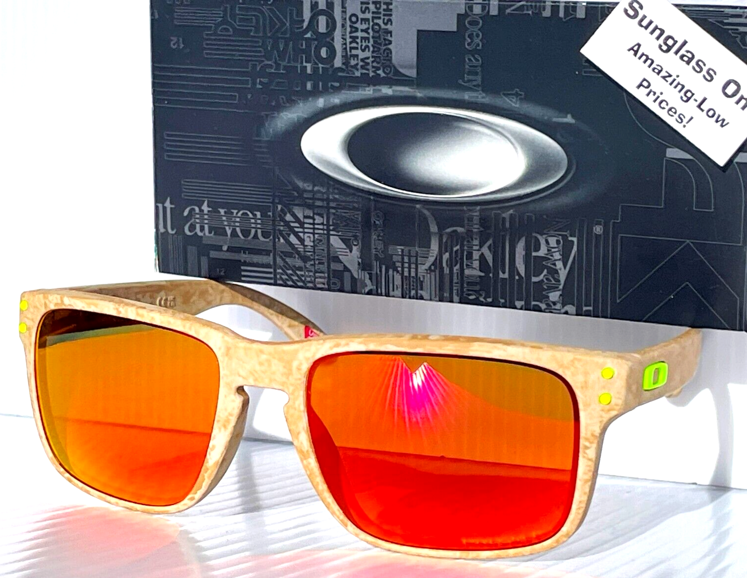 Oakley HOLBROOK Matte Stone Desert Tan POLARIZED PRIZM Ruby Sunglass ...