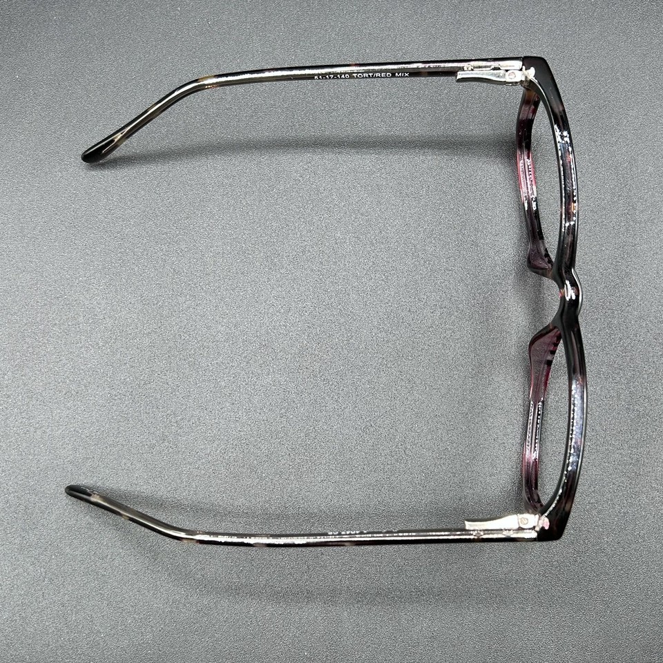 Enhance 4047 Eyeglasses Frame Tort/Red Mix Flex 51-17-140 Used | eBay
