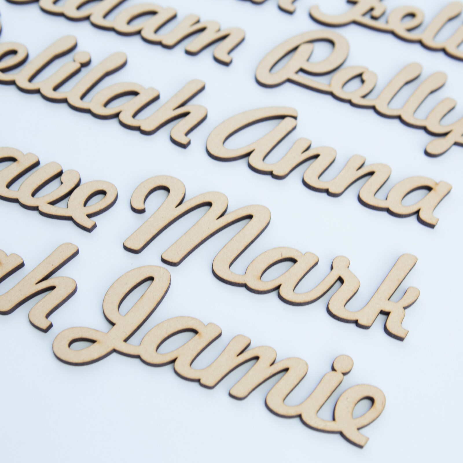 Script names, letters or words. Wooden 3.2mm thick High Quality MDF ...