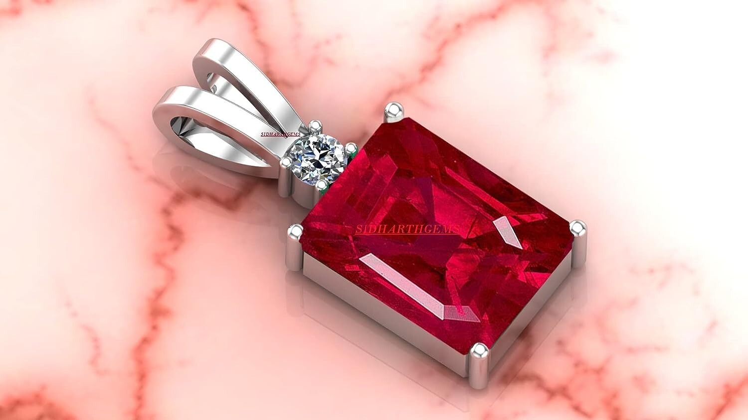 10.25 Ratti Ruby Pendant/Locket (Maanik/Manikya Stone Silver Pendant ...