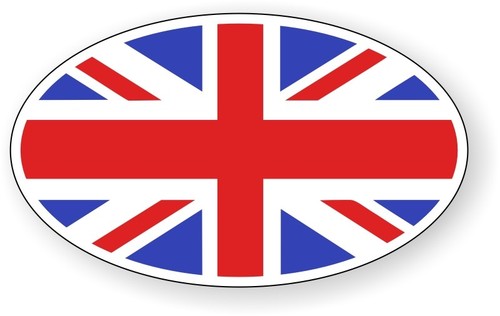 British Flag Oval Decal / Bumper Sticker Window Label England Britain ...