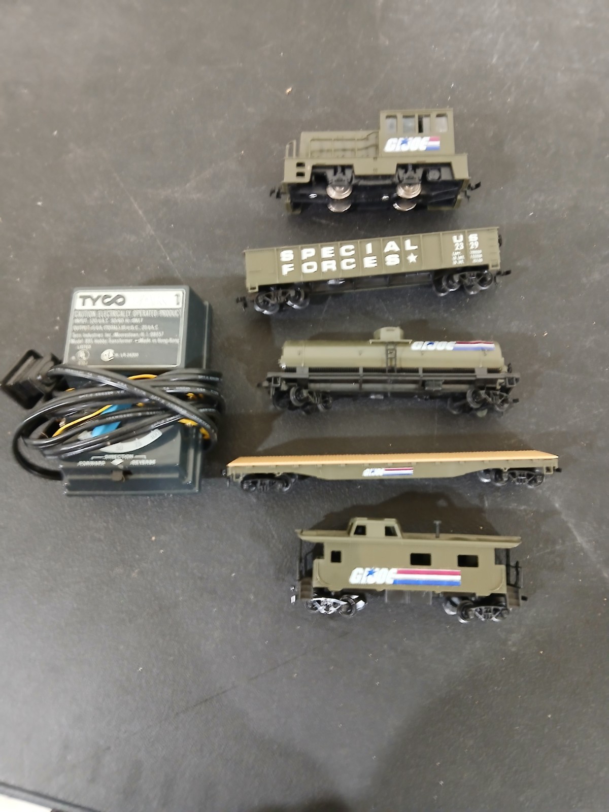 Vintage Tyco GI Joe HO Scale Military Special Forces 6 Pcs Train Set ...