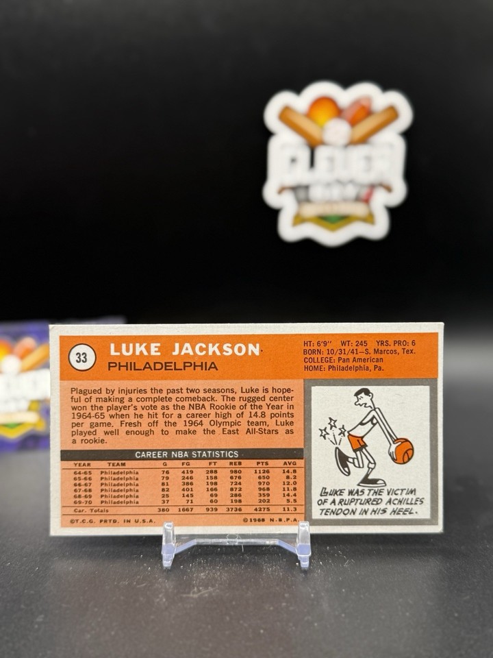 1970-71 Topps #33 Luke Jackson Philadelphia (CBWM) | eBay