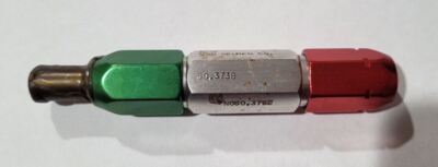 Van Keuren Co. GO & NO Thread Plug Gage GO P.D. .3738 & NOGO P.D. .3762 ...