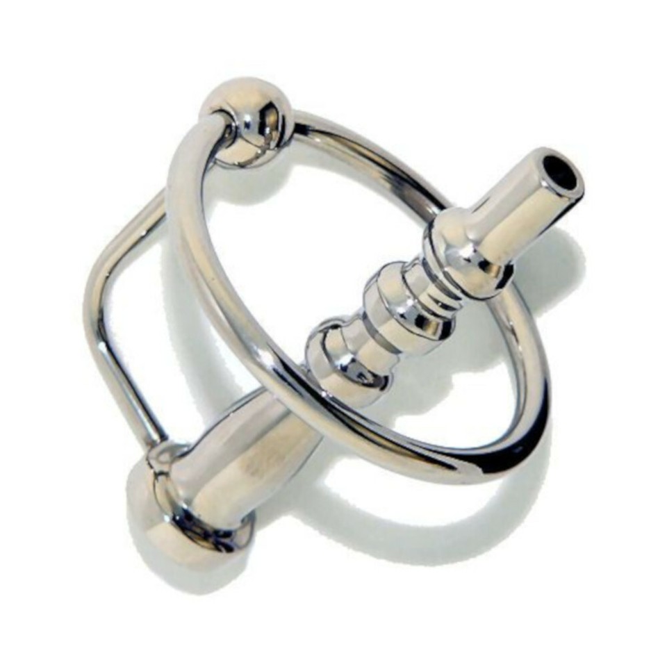 Ribbed Wedge Plug with Glans Ring, Surgical Steel Male Genital Penis ...