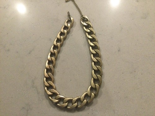 Matt gold large chain necklace 45 cm | eBay Australia