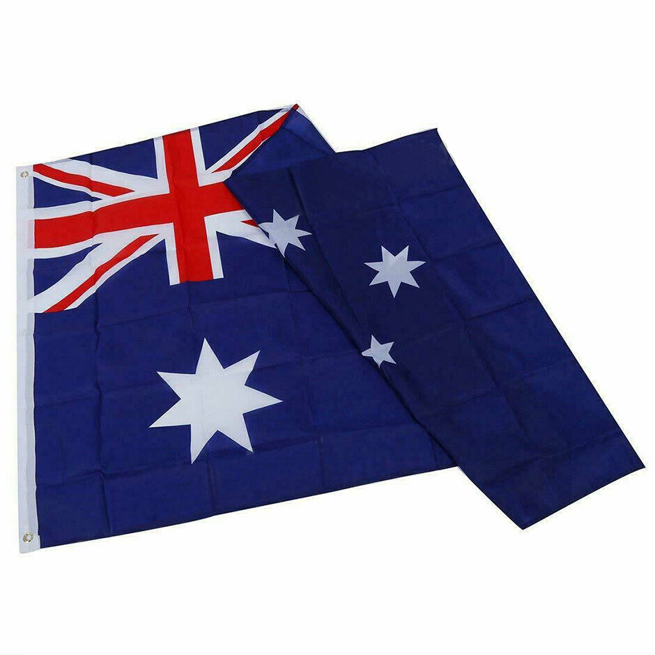 HEAVY DUTY Australian Flag Size 1800x900 With Polyester Sister Clips AU ...