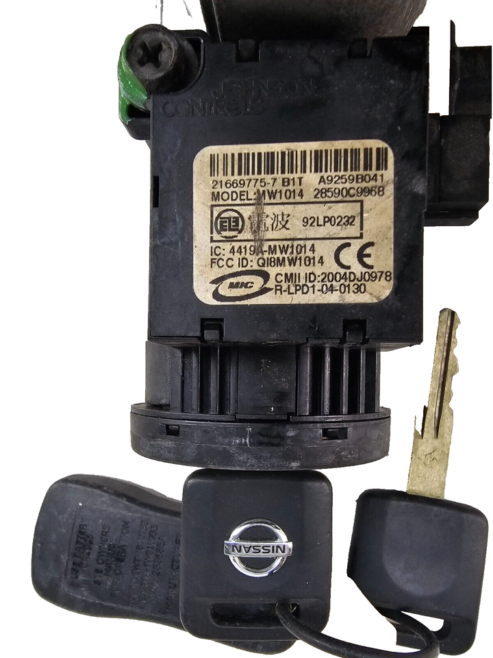 ⭐OEM 21669775-7 07-19 Nissan Versa Ignition Switch Immobilizer Cylinder ...