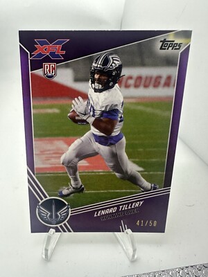 Lenard Tillery 2020 Topps Xfl Purple /50 | eBay