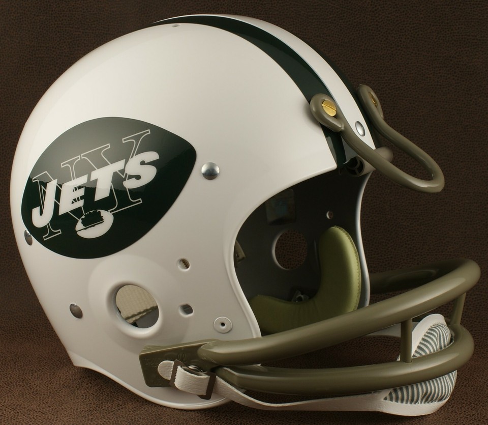 NEW YORK JETS 1965-1977 NFL Authentic THROWBACK Football Helmet | eBay
