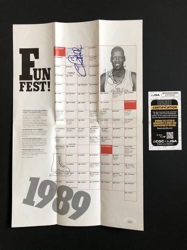 Manute Bol, Chris Mullin Signed / Autographed Poster, Golden State ...