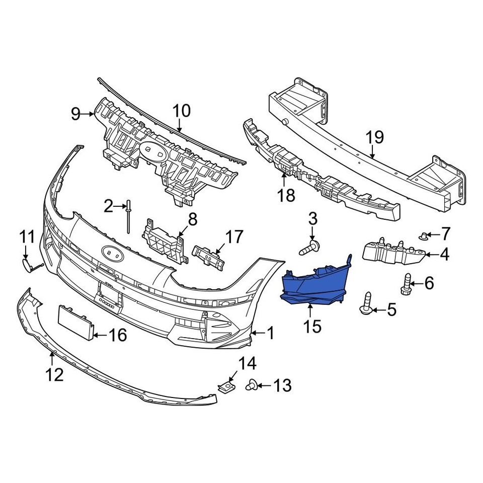 OEM ® FRONT Bumper Air Duct RIGHT PASS For 2023-2025 Hyundai Ioniq-6 ...