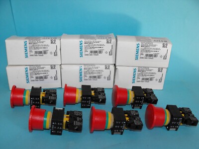 SIEMENS 3SB3000-1XA20+3SB3400-0C.Emergency Stop Switch.(LOT7PCS).NEW | eBay