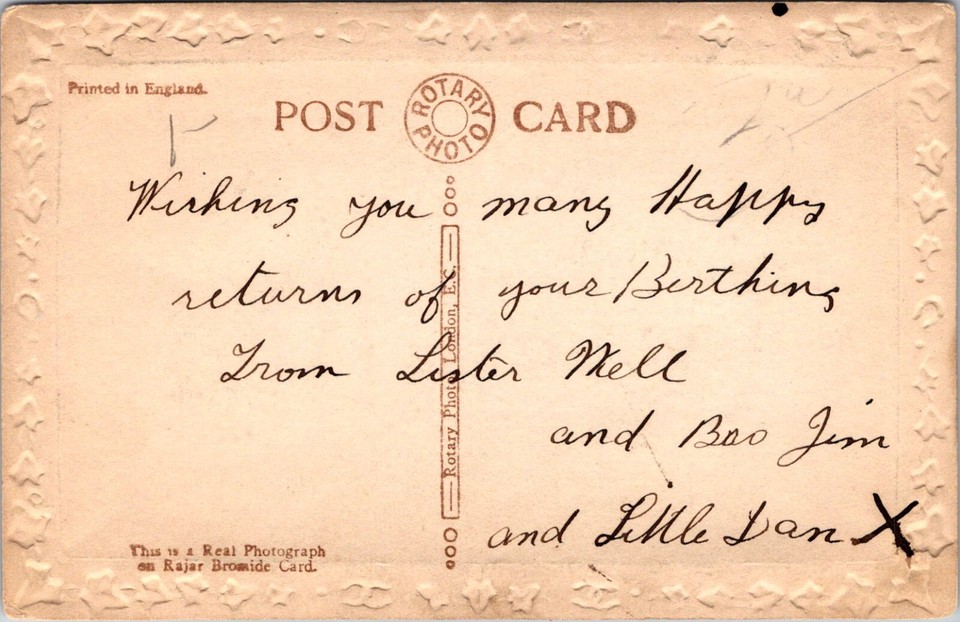 Boats On Beach-My Dear Brother, Many Happy Returns-Real Photo Inset | eBay