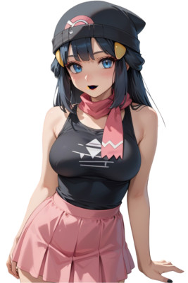 Goth Dawn Pokemon Waifu Weatherproof Anime Sticker 6" Car Decal | eBay