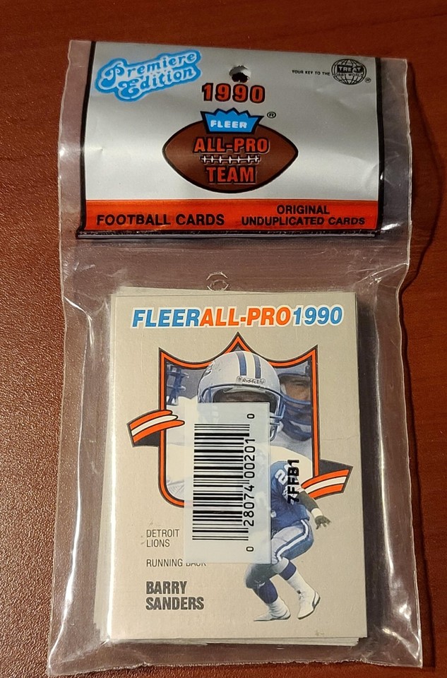 1990 Fleer Football All Pro Team Set Factory Sealed 25 Cards Montana, B ...
