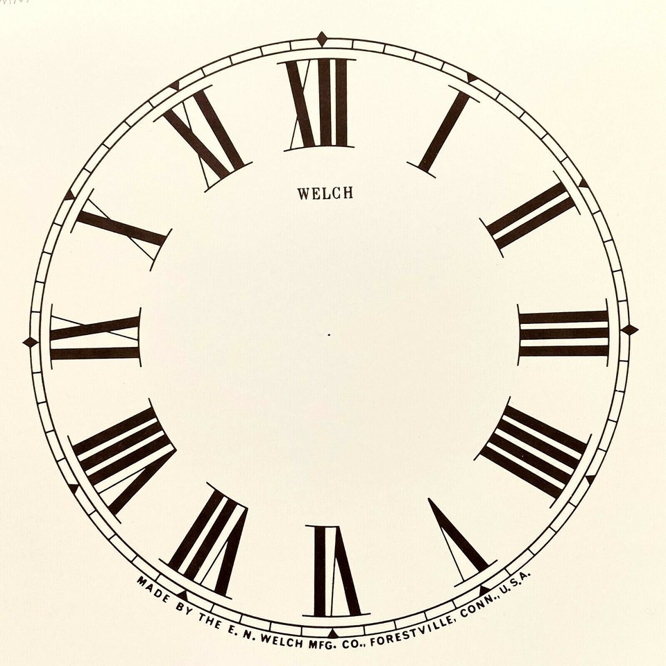 New Replacement Roman Clock Dials Faces Strong Card Paper - Sizes 50mm ...