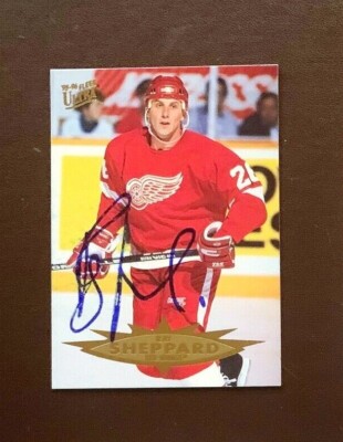 RAY SHEPPARD Detroit Red Wings 1995-96 Ultra Hockey SIGNED / AUTOGRAPH ...