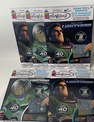 Colorforms Buzz Lightyear Sticker Story Adventure Lot Of 5 Packs New ...
