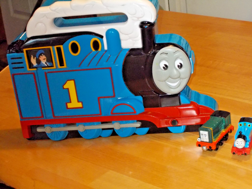 Vintage Thomas Tank Ertl Storage Case 2001 2 Trains one Etl one Mattel ...